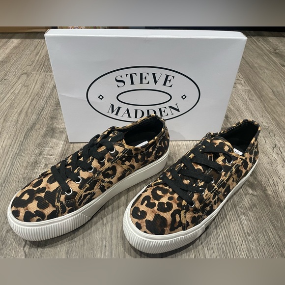 Steve Madden | Shoes | Steve Madden Leopard Print Sneakers | Poshmark